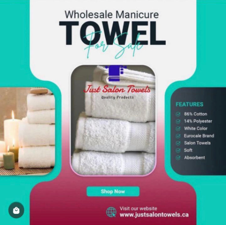 WHOLESALE MANICURE TOWELS – Just Salon Towels Canada