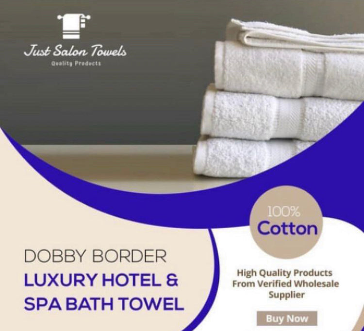 DOBBY BORDER TOWELS – Just Salon Towels Canada