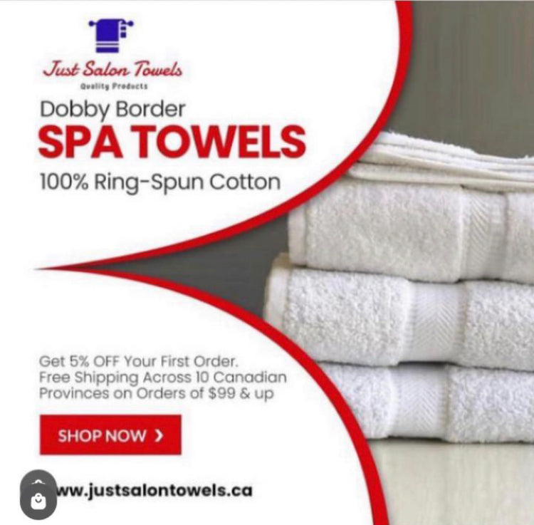 DOBBY BORDER TOWELS – Just Salon Towels Canada